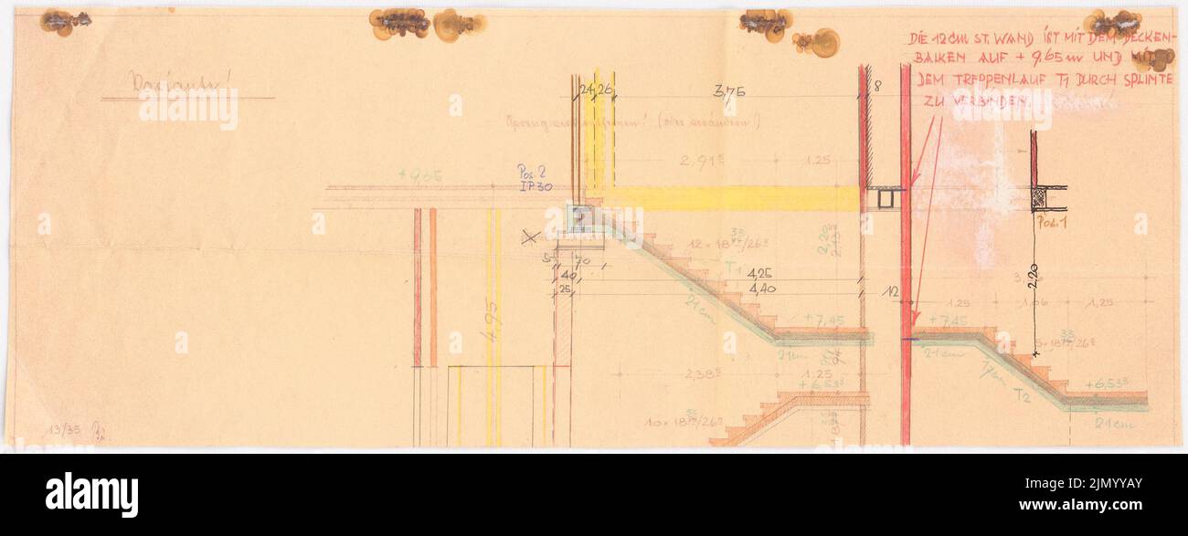 Schnitt durch treppe 1 hi-res stock photography and images - Alamy