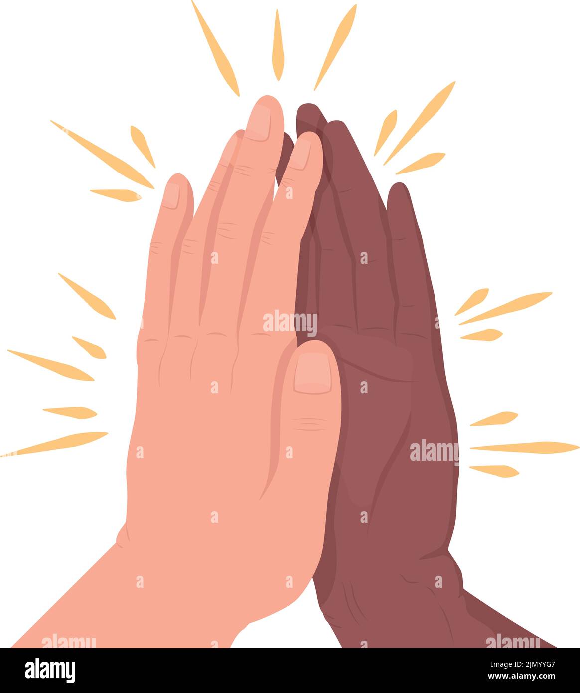 Give me five pose Stock Vector Images - Alamy