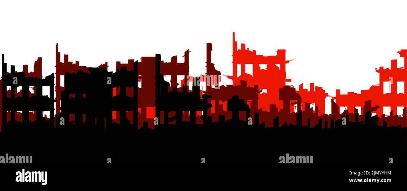 Destroyed City Silhouette