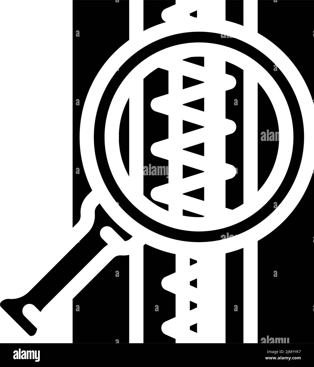 seam quality control sewing glyph icon vector illustration Stock Vector ...