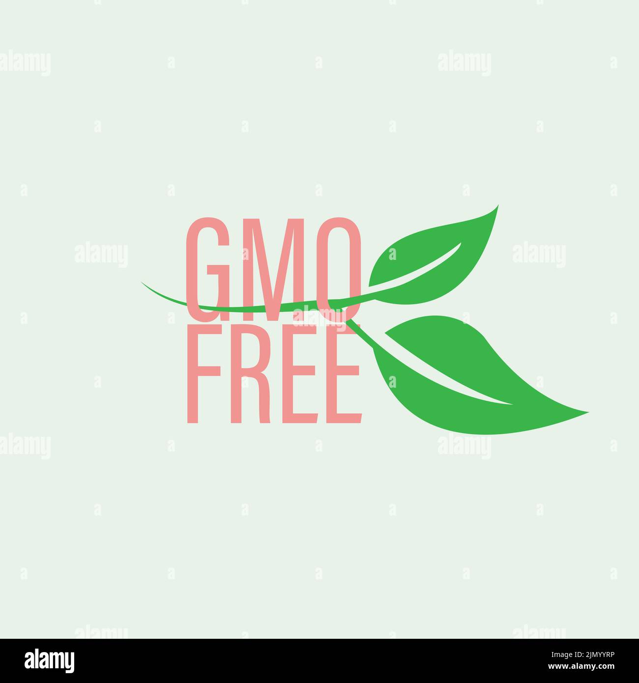 GMO free. Healthy food concept. organic cosmetics. Non-GMO label. Isolated vector illustration ...