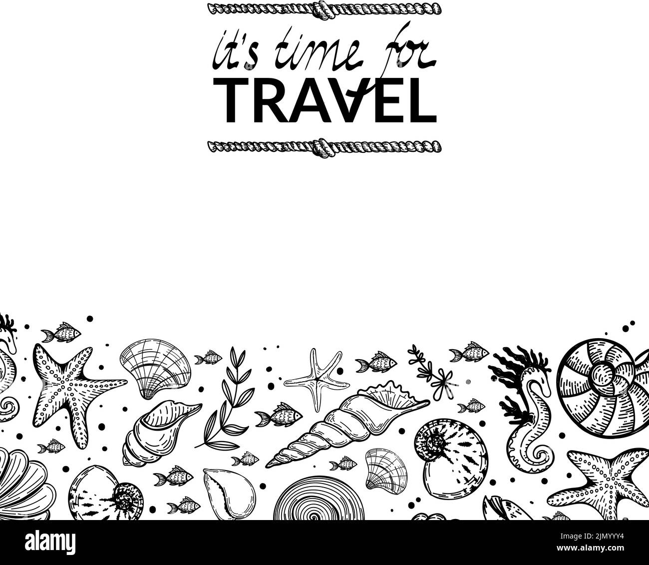 Beach business card Black and White Stock Photos & Images - Alamy