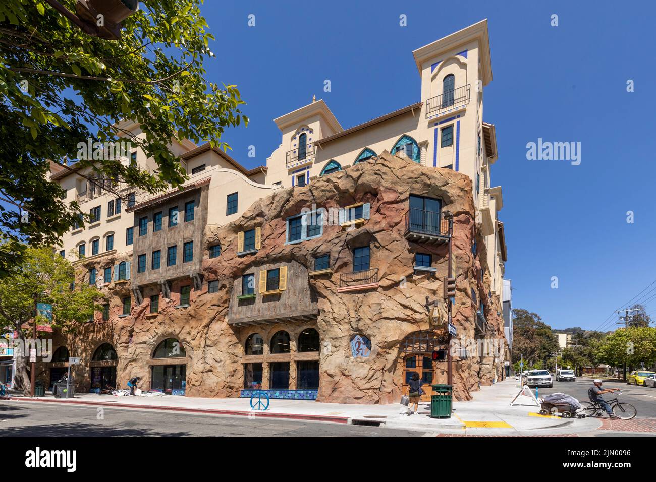Oakland, USA - May 18, 2022: old victorian brick building in the old ...