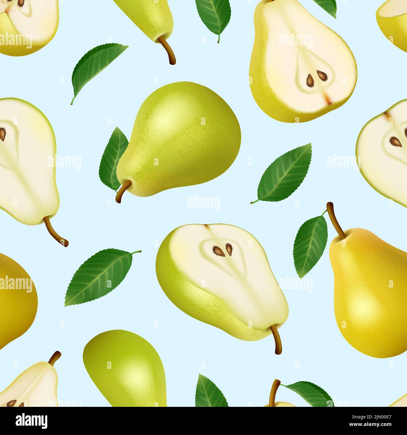 Pears pattern. Fruit juice labels with delicious healthy pears ...