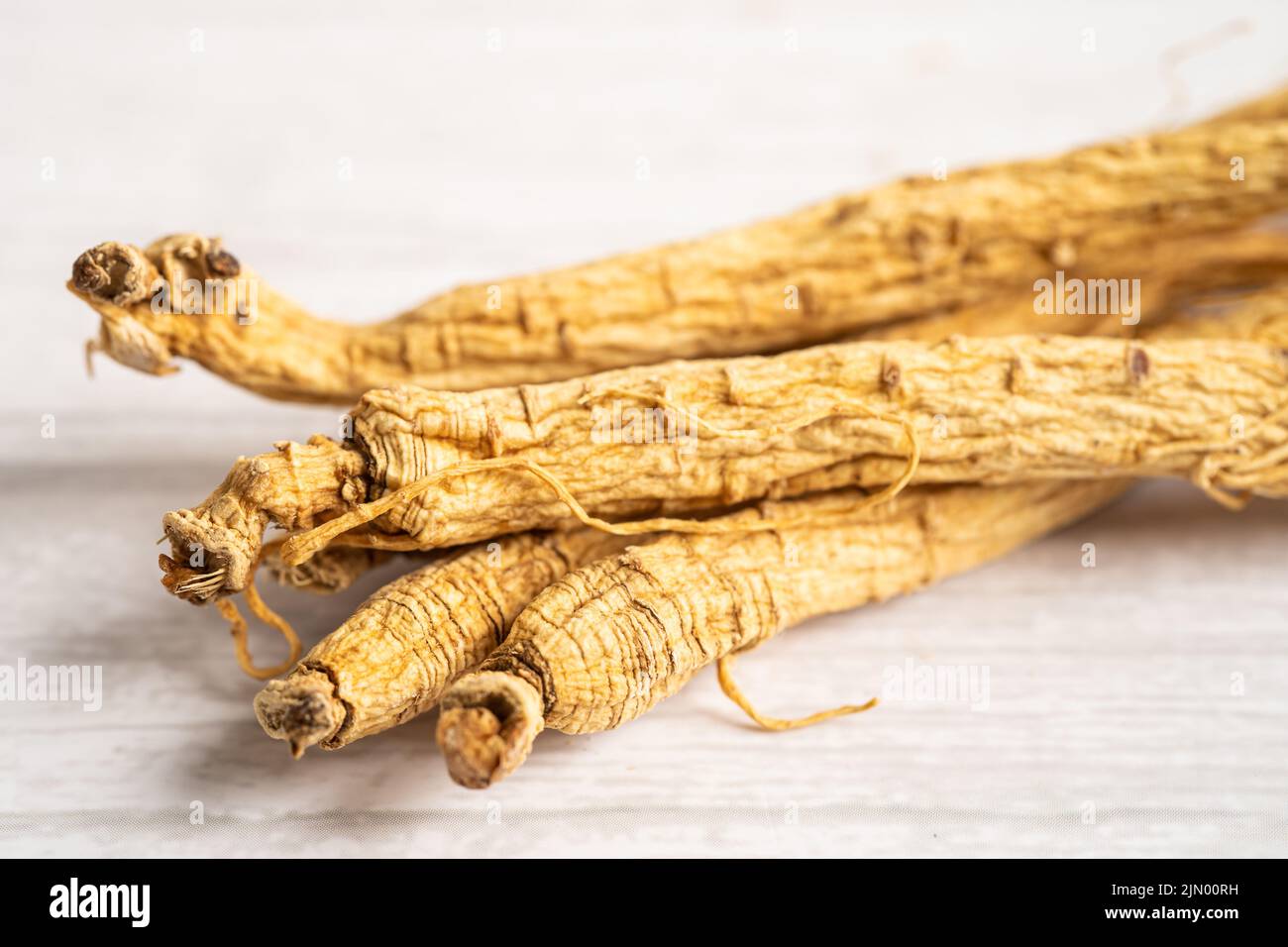 Ginseng, dried vegetable herb. Healthy food famous export food in Korea ...