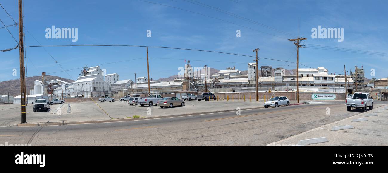 Trona, USA - May 22, 2022: view to village of Trona in the Mojave ...