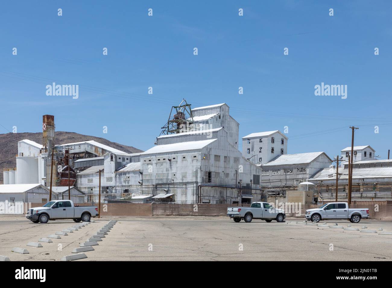 Trona, USA - May 22, 2022: view to village of Trona in the Mojave ...