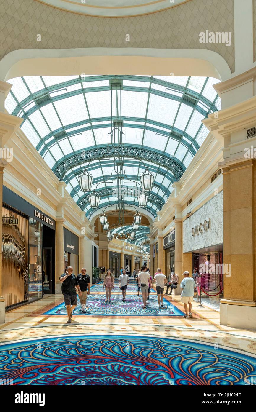 Las Vegas, USA - May 23, 2022: inside the Kalifano Forum shops in Las ...