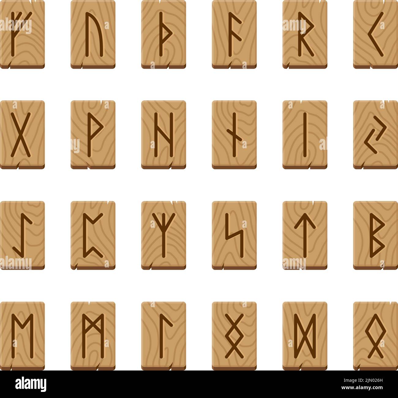 Game runes, wooden sacred stones with ethnic nordic symbols. Divination ...