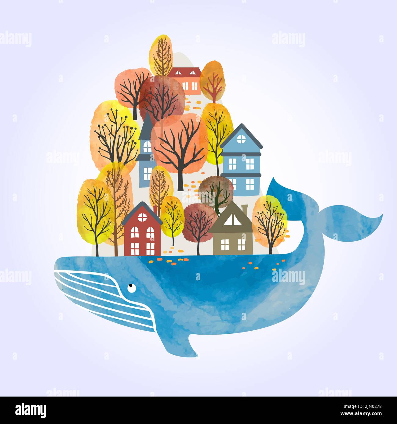 Back to back houses illustration Stock Vector Images - Alamy