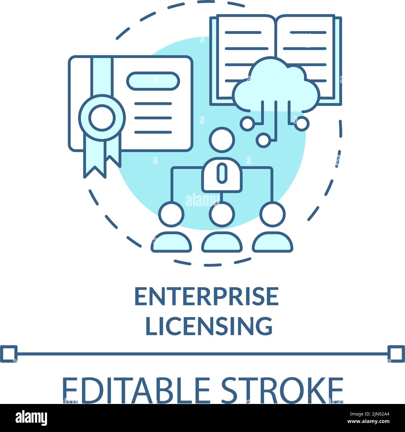 Enterprise licensing turquoise concept icon Stock Vector Image & Art ...