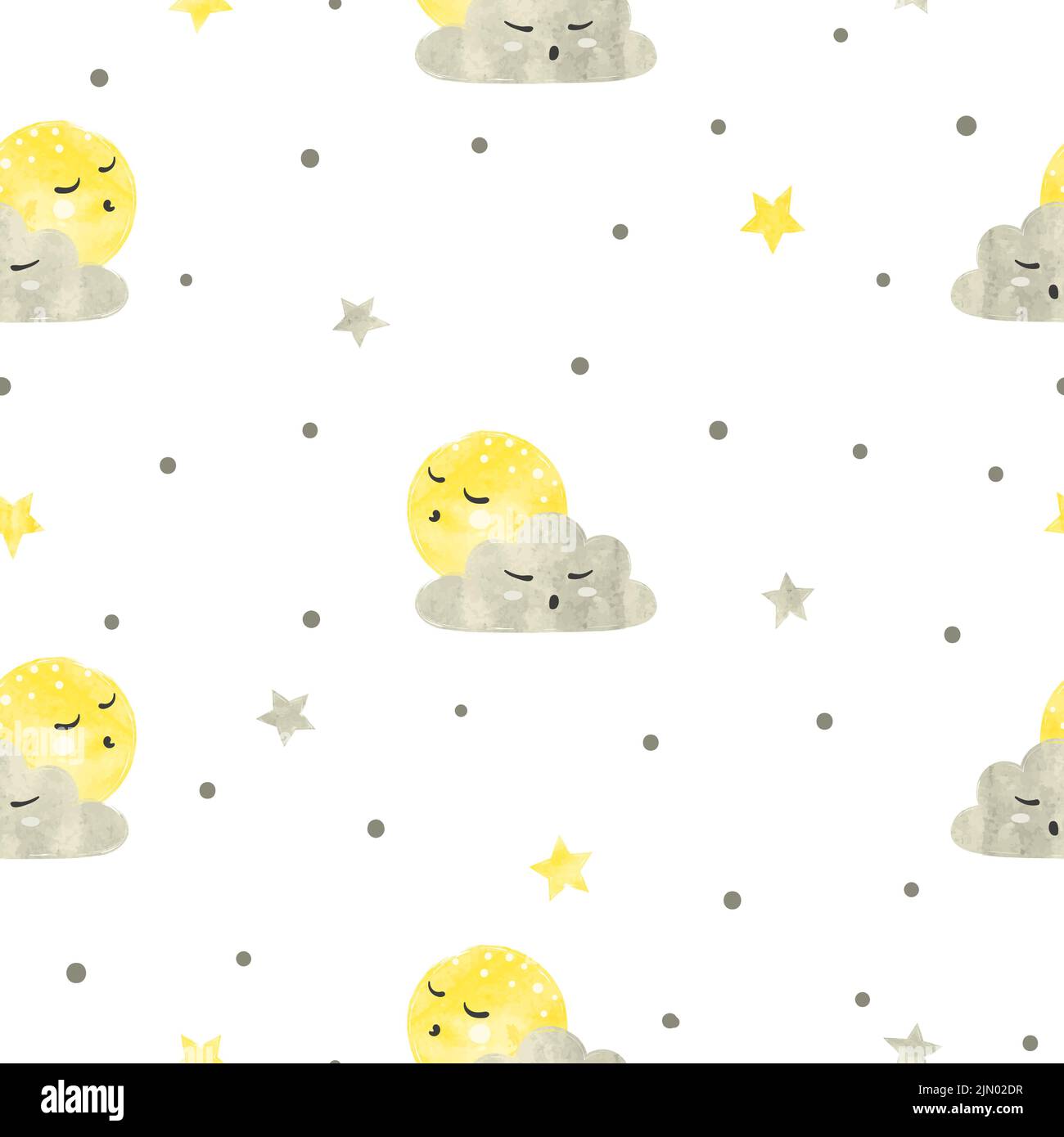 Cartoon moon baby shower Stock Vector Images - Alamy