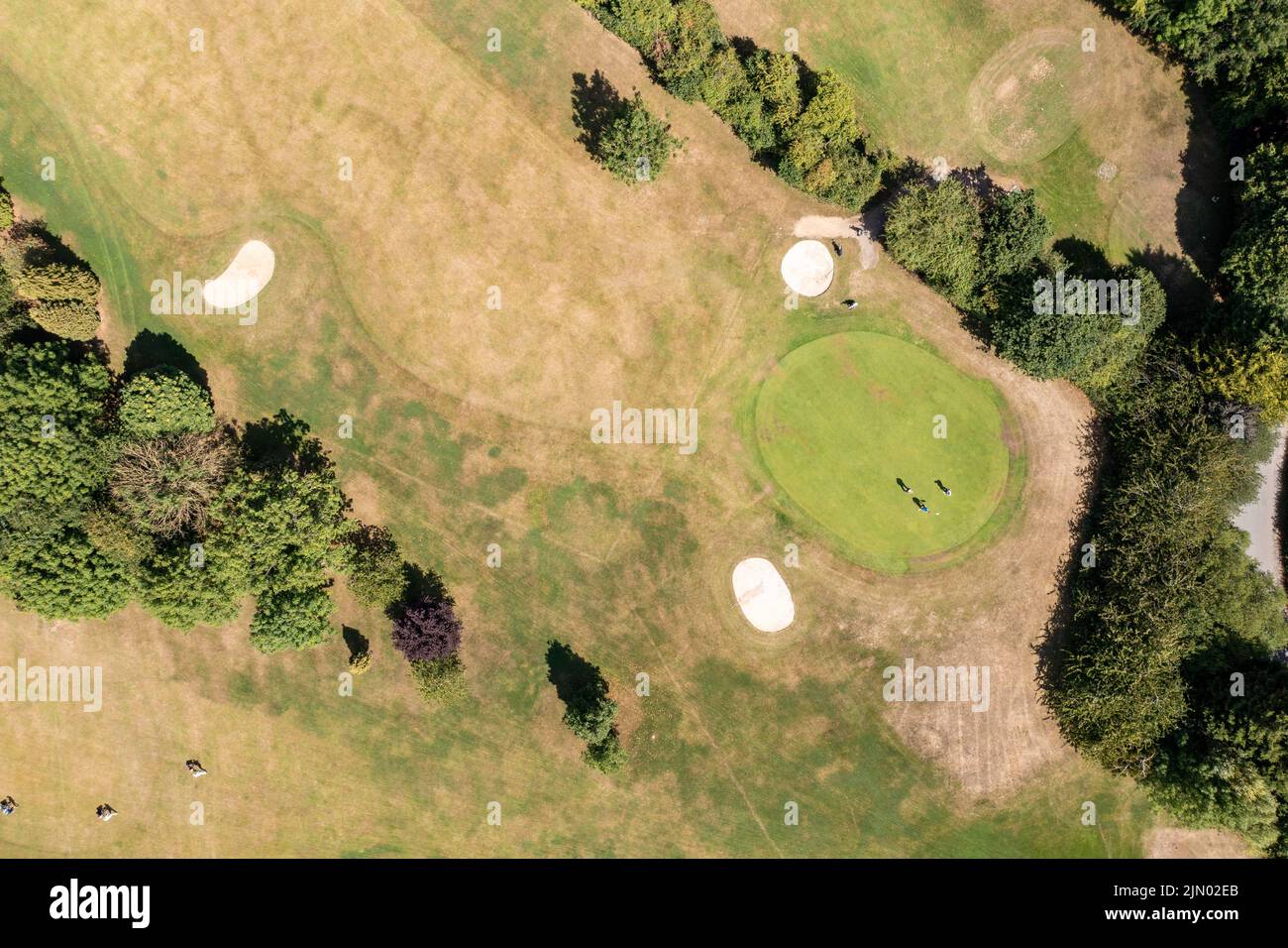 Aerial view of a Golf Course in Cardiff, South Wales Stock Photo - Alamy