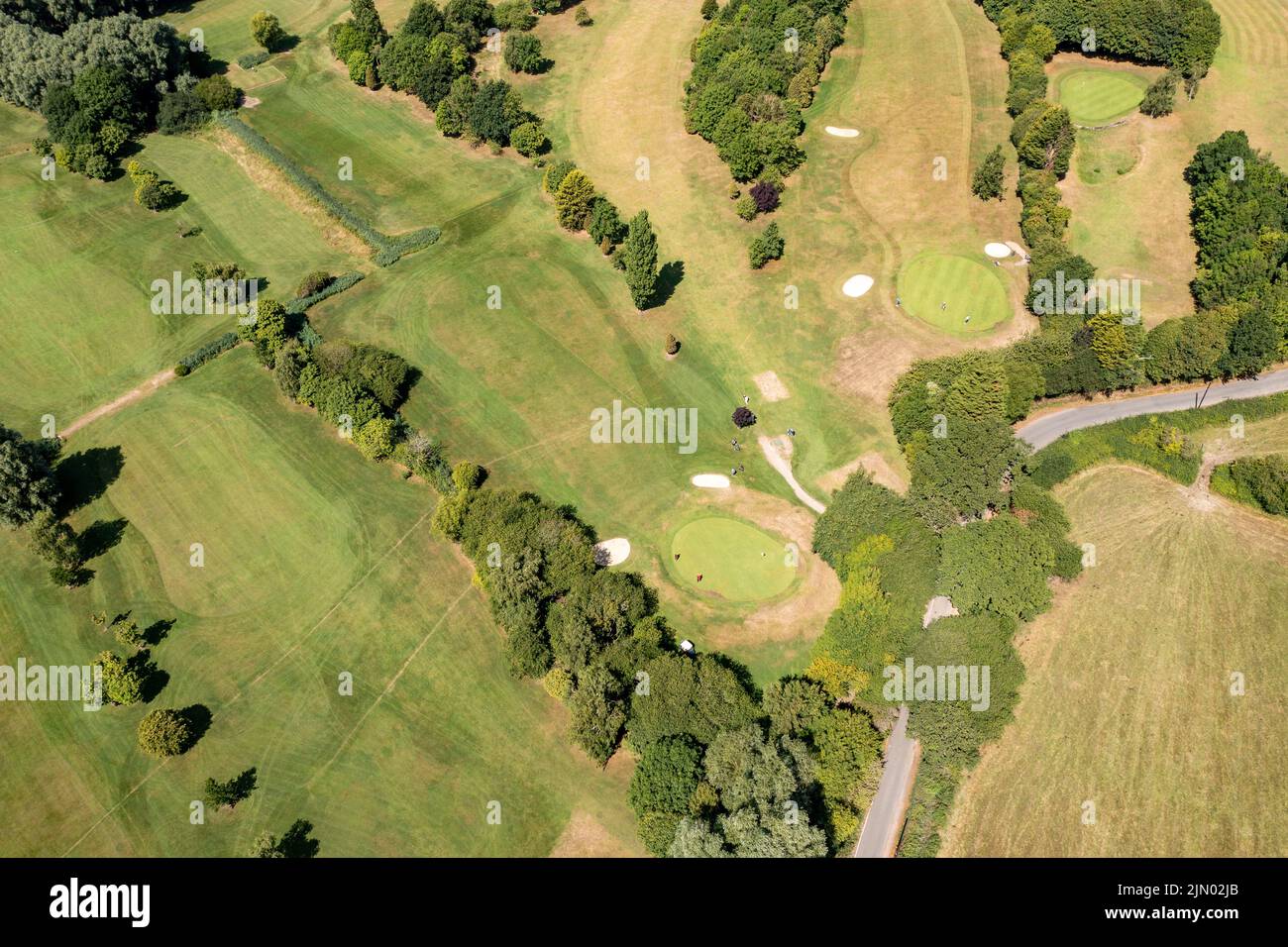 Aerial view above golf course hi-res stock photography and images - Alamy