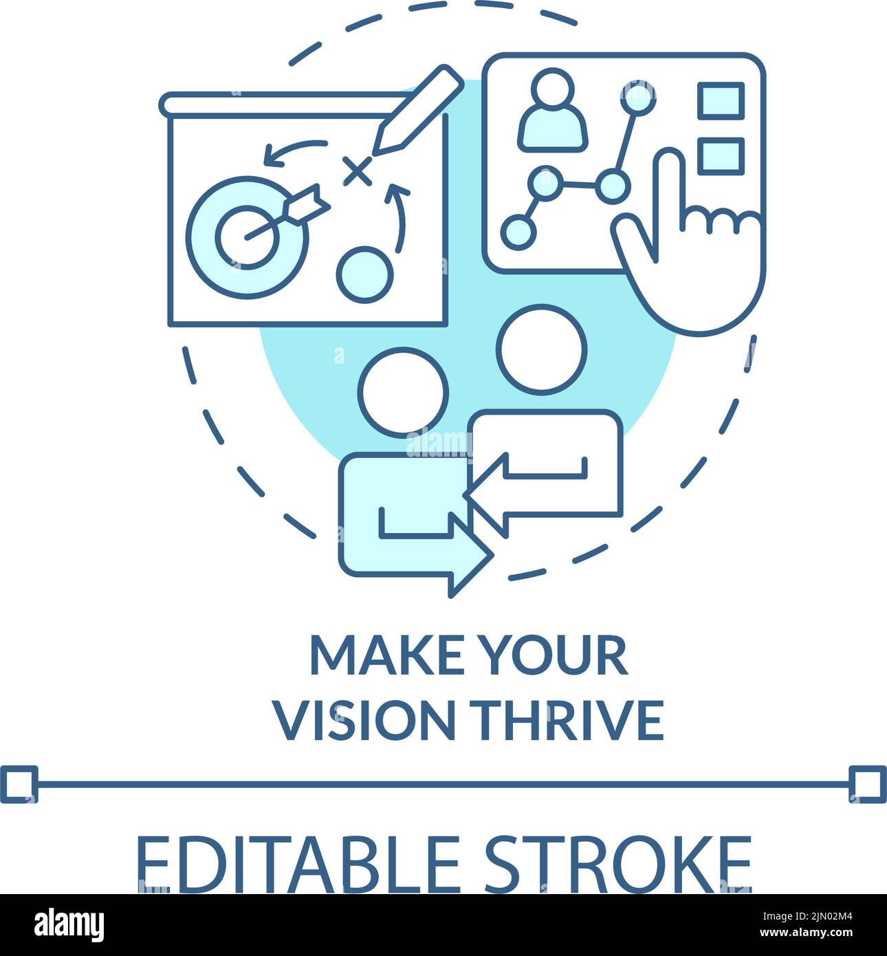 Make vision thrive turquoise concept icon Stock Vector Image & Art - Alamy