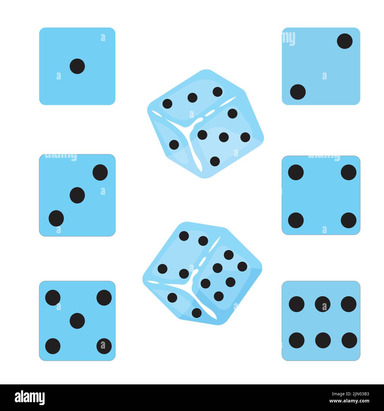 Set transparent dice Stock Vector Images - Alamy