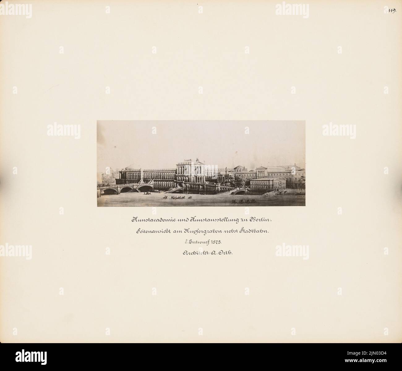 Orth August (1828-1901), art collection on the Museum Island, Berlin. 2 ...