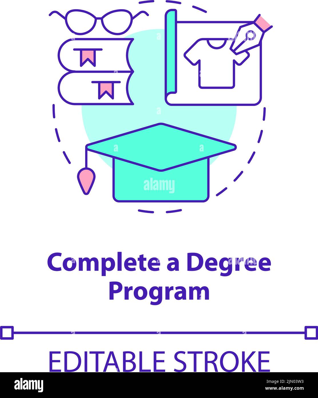 Complete degree program concept icon Stock Vector Image & Art - Alamy