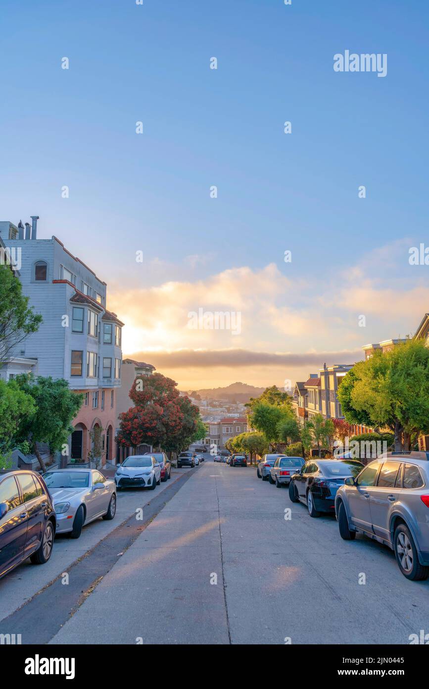 Parking on both sides of the street hi-res stock photography and images ...
