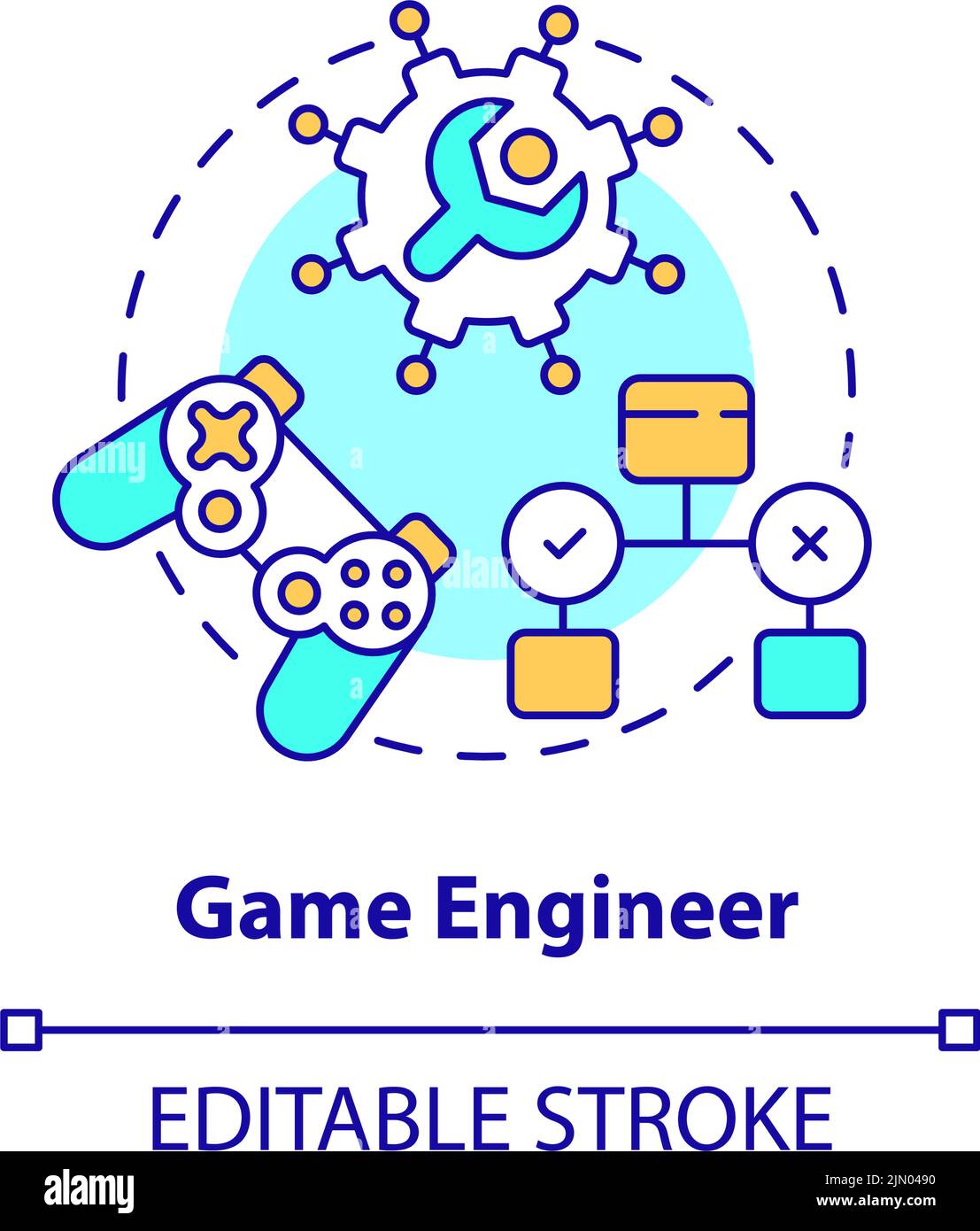 Game Engineer Concept Icon Stock Vector Image And Art Alamy