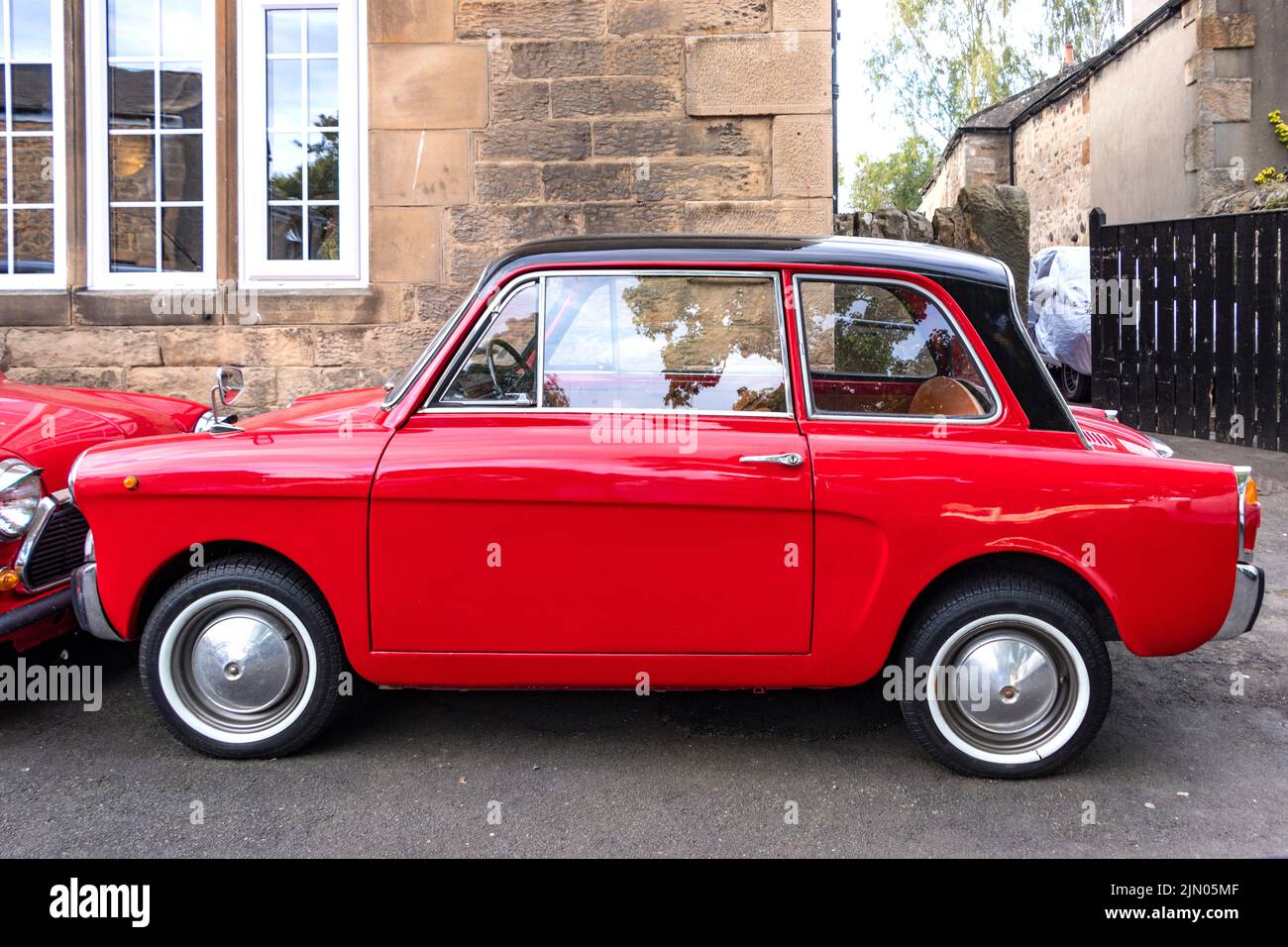side view of 1960s vintage red autobianchi bianchini berlina car ...