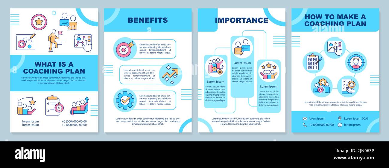 What is coaching plan blue brochure template Stock Vector Image & Art ...