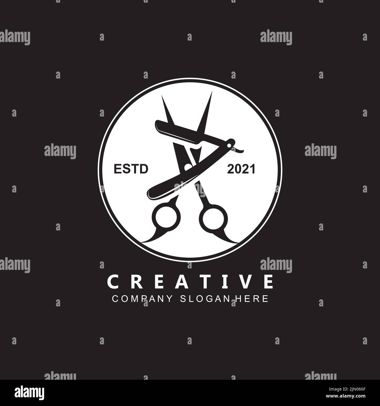Barber tool scissors logo icon background symbol Stock Vector Image ...