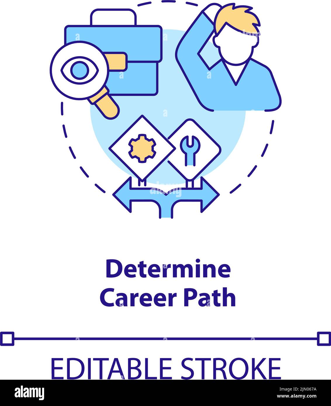 Determine career path concept icon Stock Vector Image & Art - Alamy