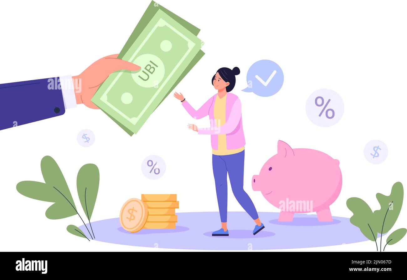 Universal basic income. Business model investment finance, basics tax ...