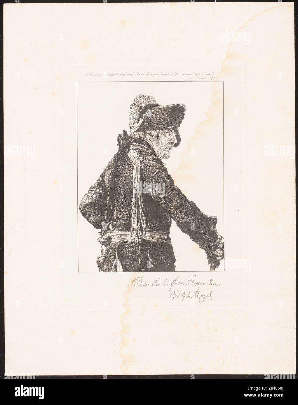 Bildnis friedrichs ii dedicated to free america hi-res stock ...