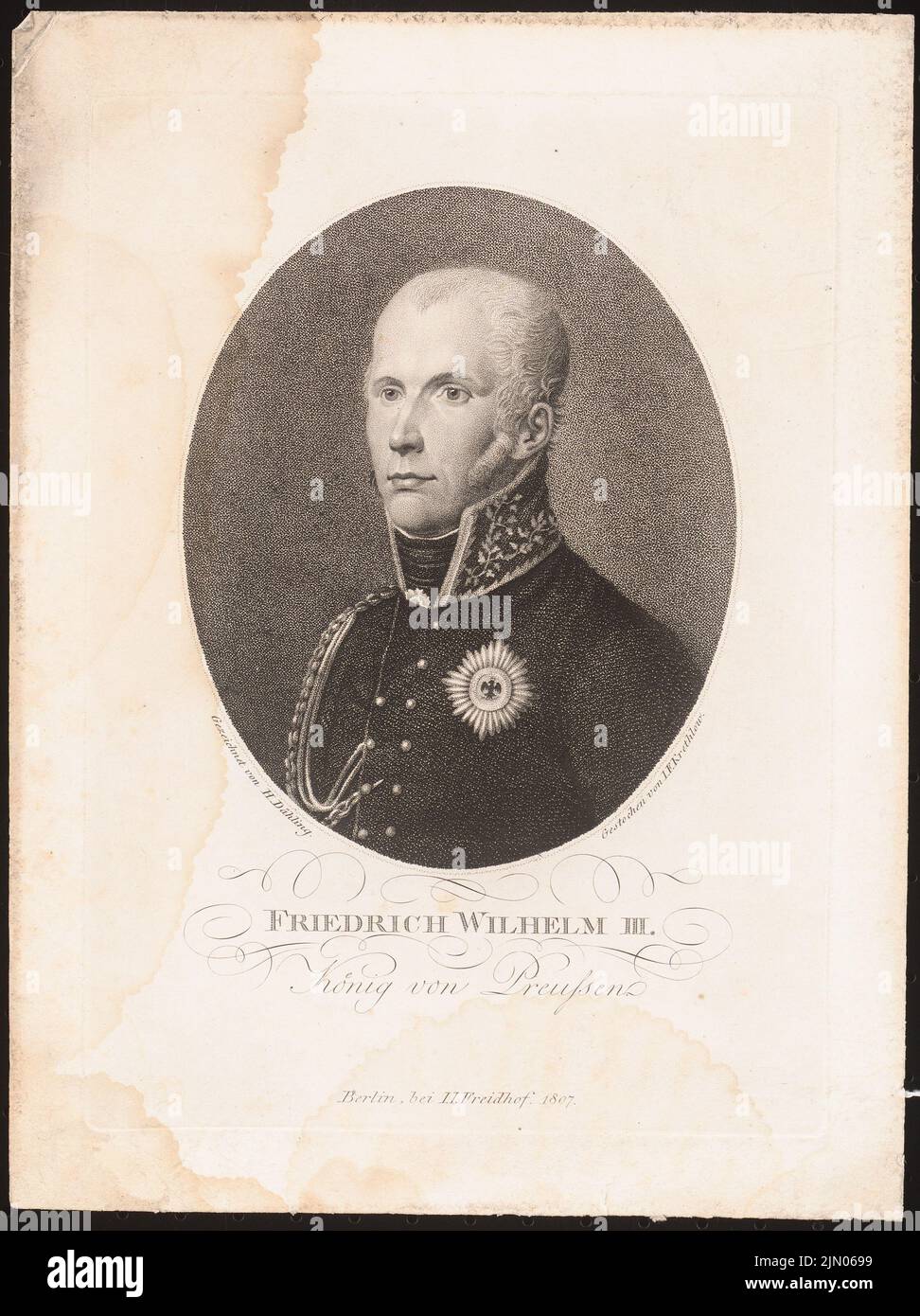 Dähling Heinrich Anton (1773-1850), Portrait Friedrich Wilhelms III ...