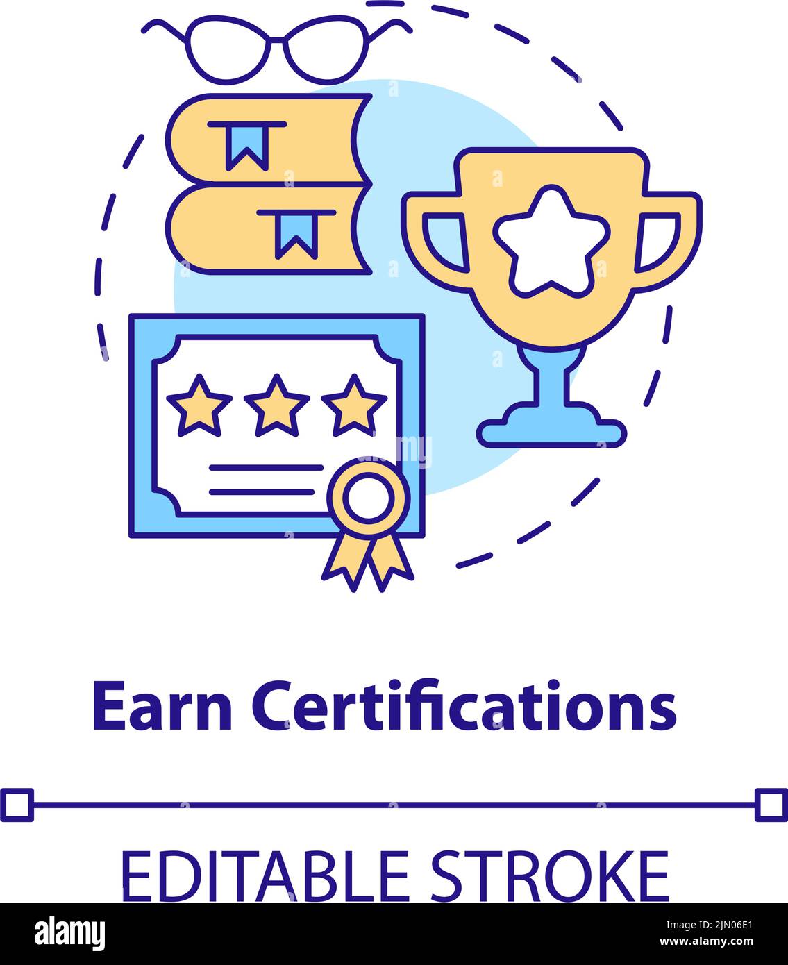 Earn certifications concept icon Stock Vector Image & Art - Alamy