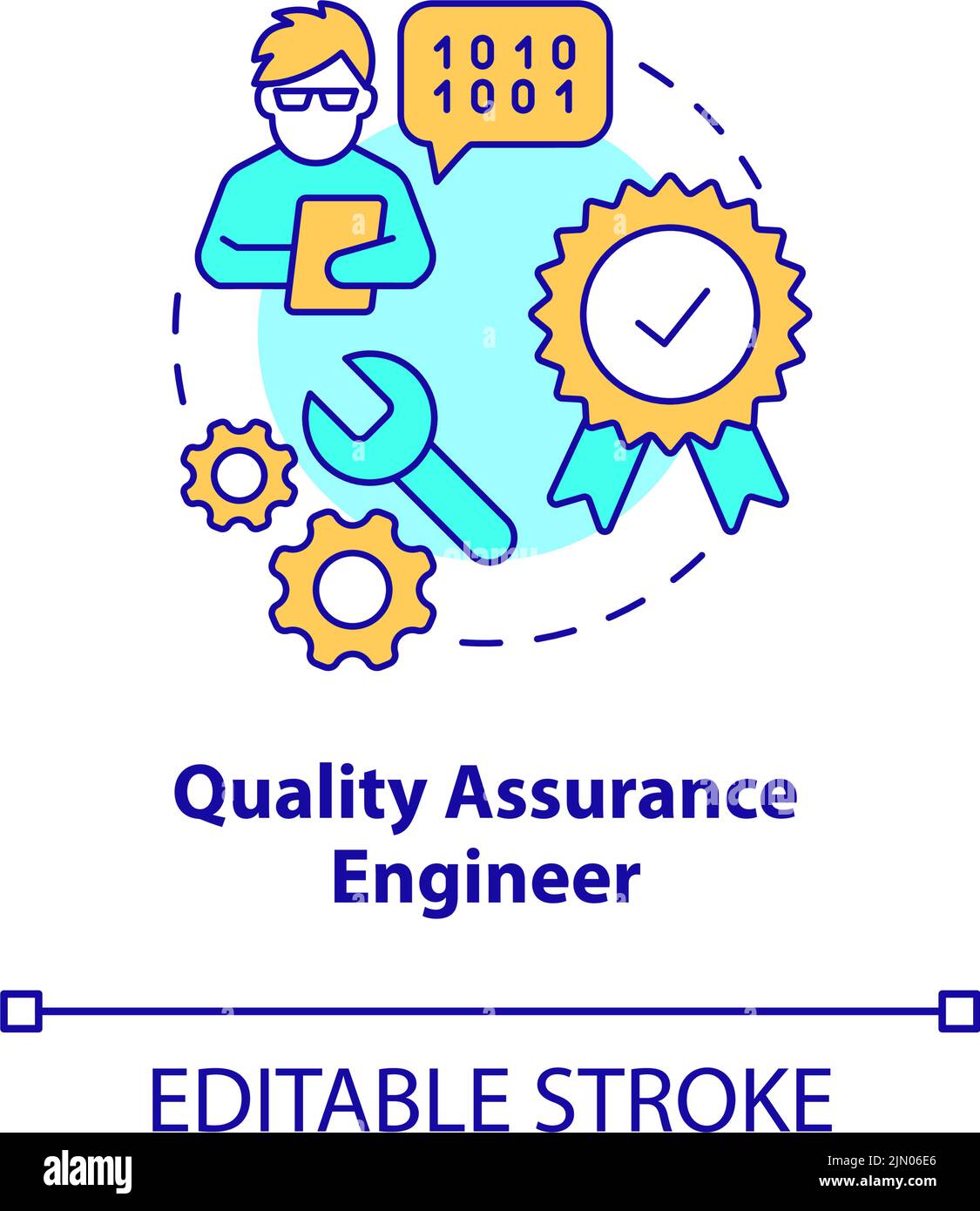 Quality assurance engineer concept icon Stock Vector Image & Art - Alamy