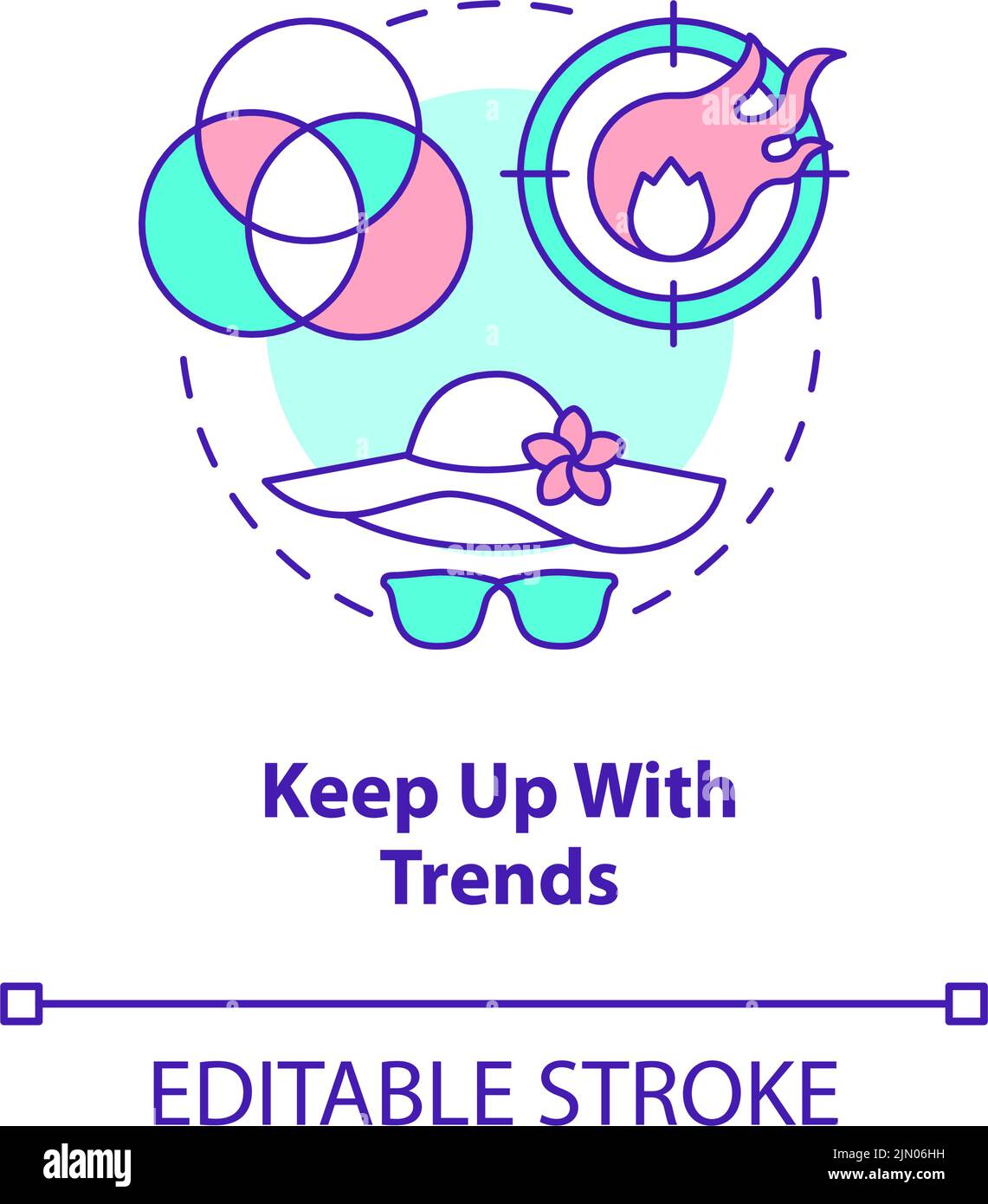 Keep up with trends concept icon Stock Vector Image & Art - Alamy