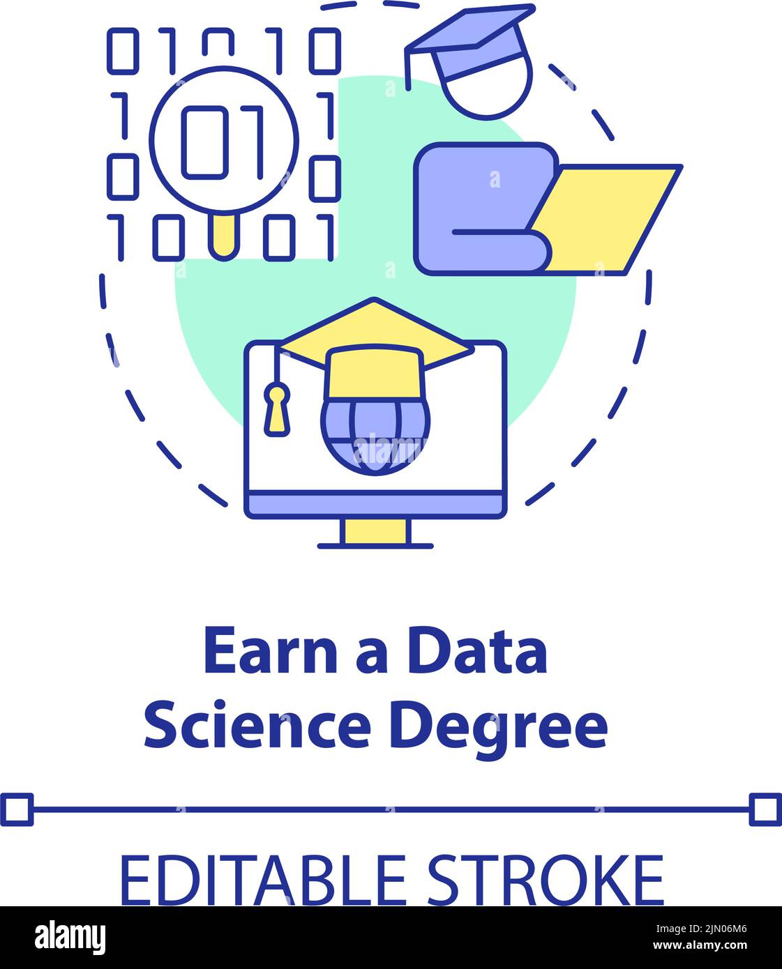 Earn data science degree concept icon Stock Vector Image & Art - Alamy