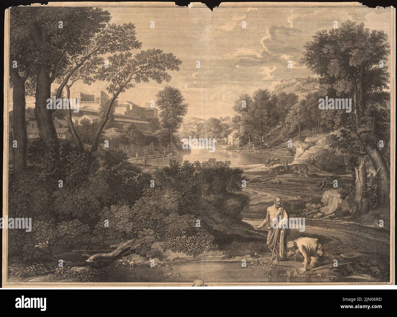 Nicolas poussin landscape with diogenes hi-res stock photography and ...