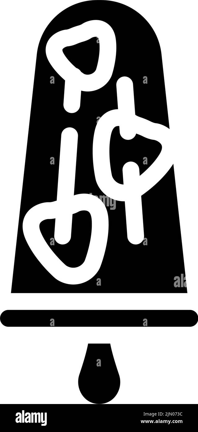 ice cream strawberries glyph icon vector illustration Stock Vector ...