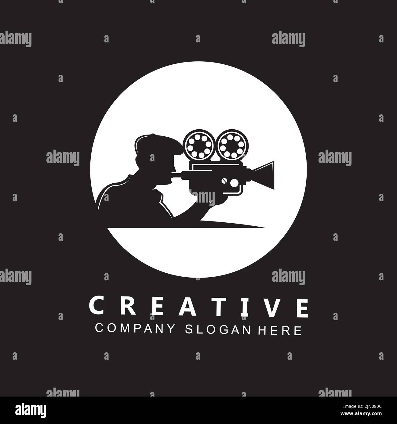 Silhouette filmmaker Stock Vector Images - Alamy