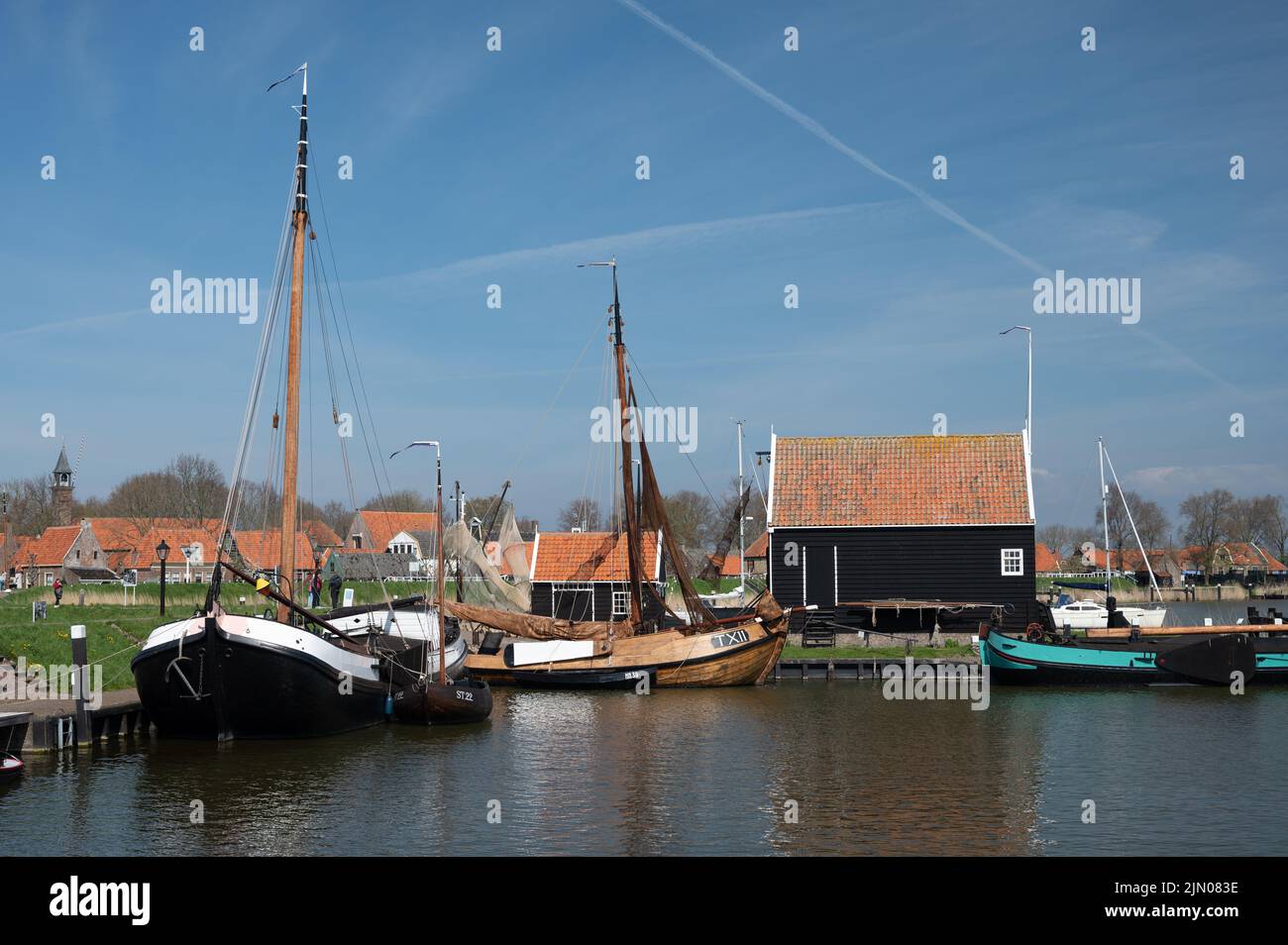 Old fashioned life in historical Dutch fisherman's village in North ...