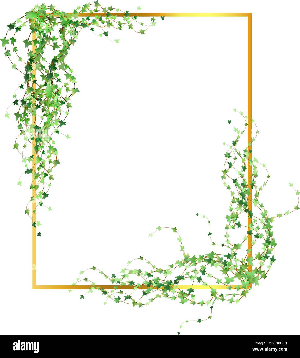 Abstract invitation design with leaves, tvigs and geometric frame ...