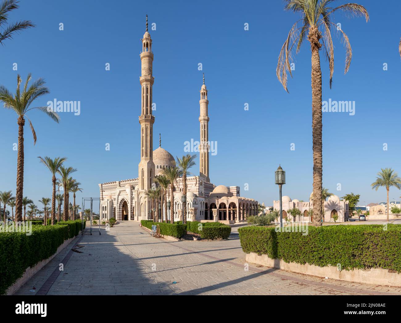 Mustafa Mosque Sharm El Sheikh in Egypt at sunrise. Panorama picture ...