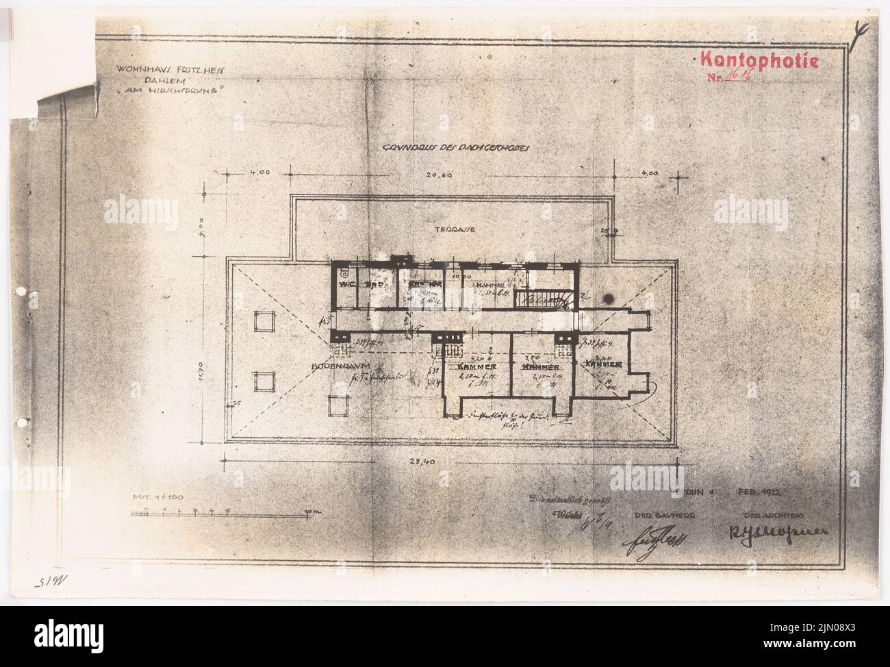 Böhmer Franz (1907-1943), Haus Darré in Berlin-Dahlem (02.1922): Floor ...