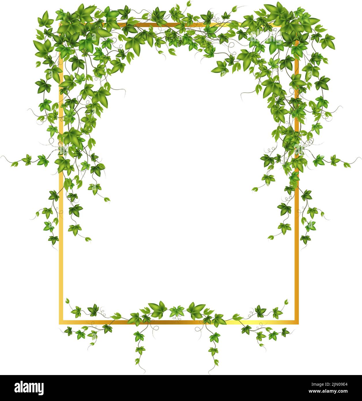 Abstract invitation design with leaves, tvigs and geometric frame ...