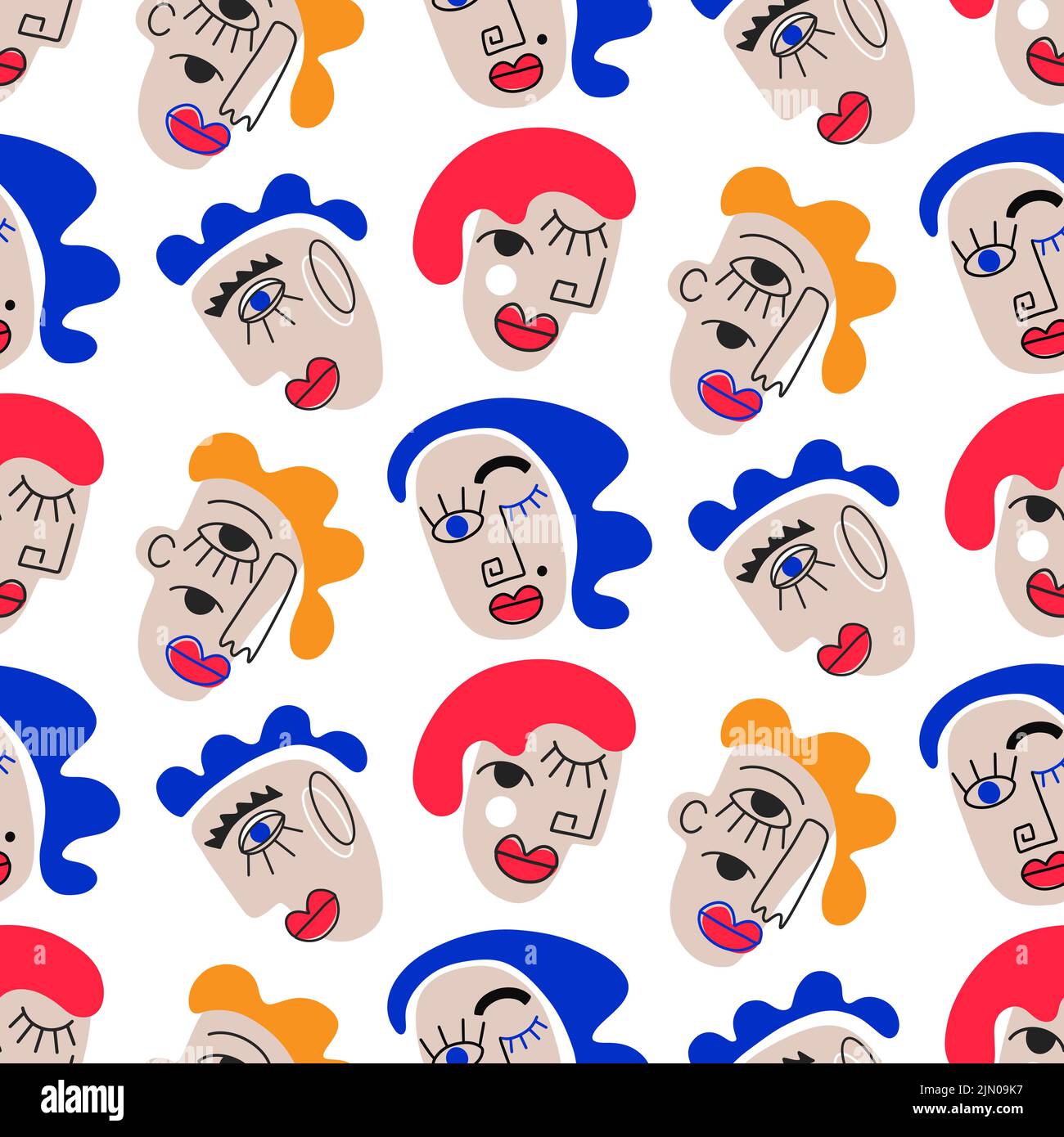 Human face collage abstract colorful Stock Vector Images - Alamy