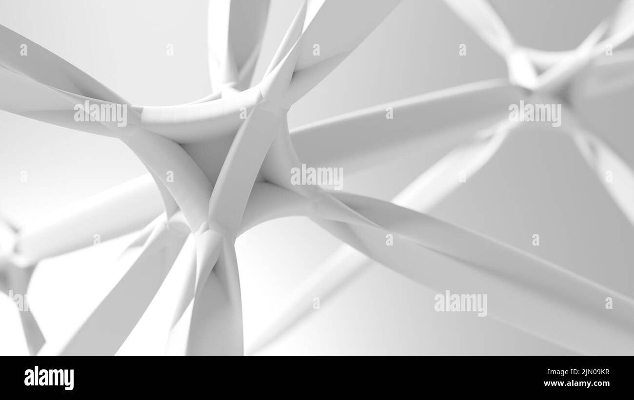 rendered simple-3D scene of unique model in grayscale Stock Photo - Alamy