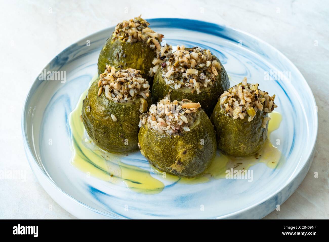 Crete Zucchini Dolma with Rice. Traditional Organic Food. Girit. Ready ...