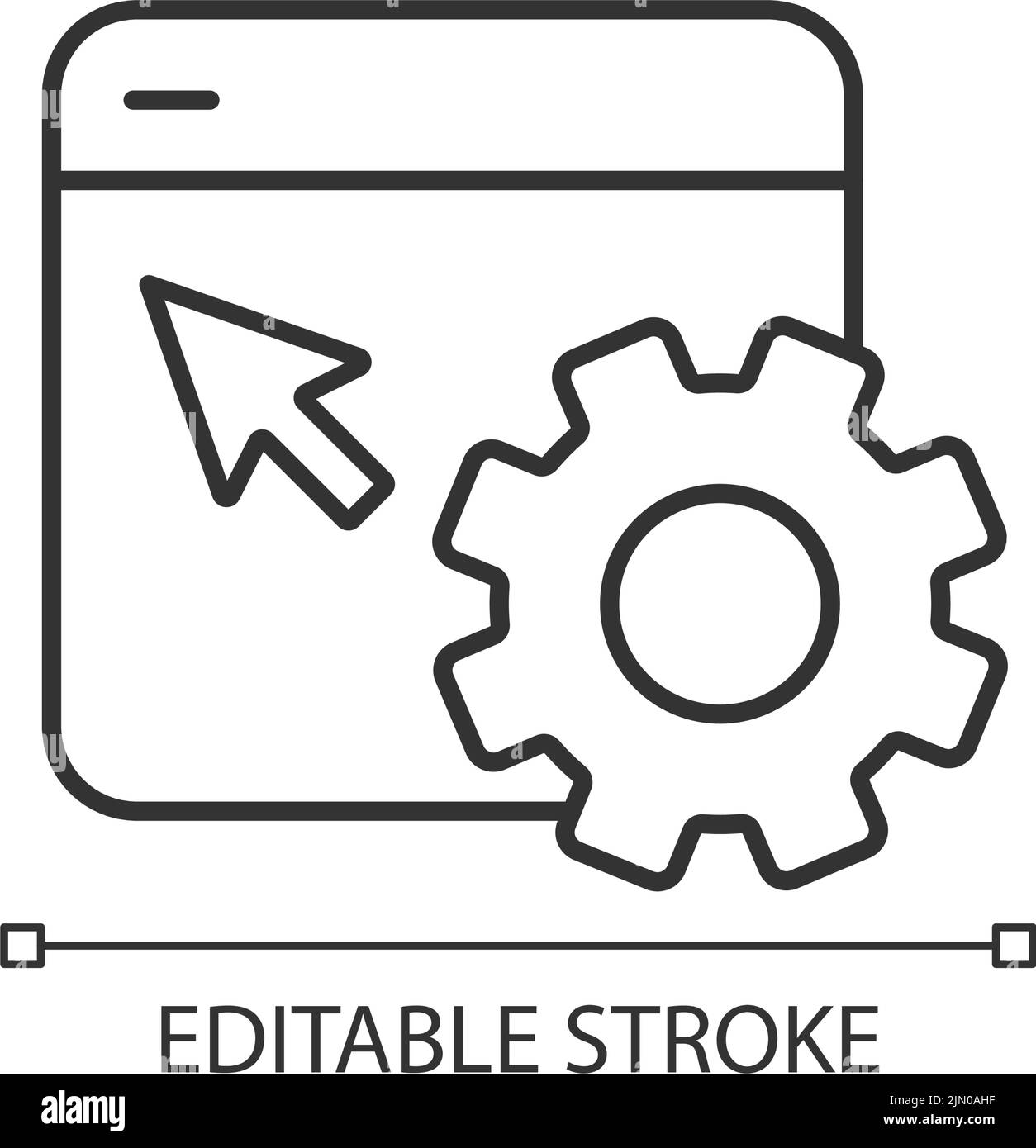 Website settings configuration linear icon Stock Vector Image & Art - Alamy