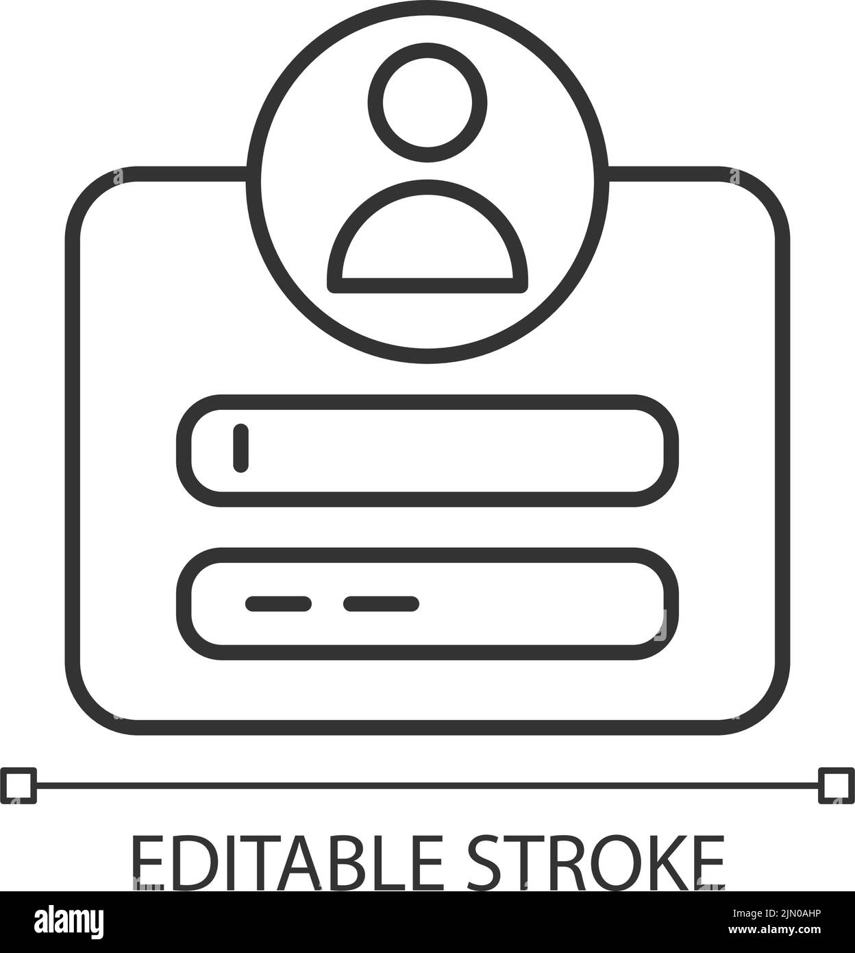 Login page for website linear icon Stock Vector Image & Art - Alamy