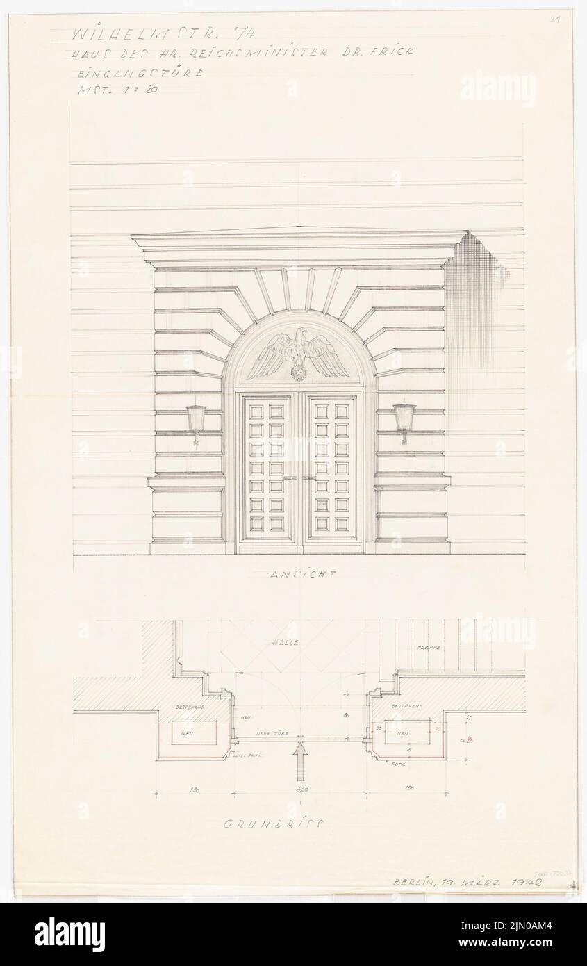 Böhmer Franz (1907-1943), House of the Reich Minister Dr. Wilhelm Frick ...