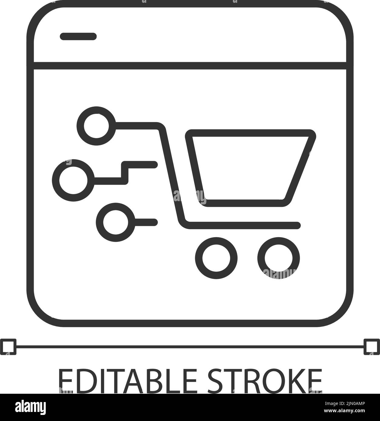 Ecommerce platform linear icon Stock Vector Image & Art - Alamy